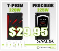 Smok T-Priv 220W / Procolor 225W Box Mods - ONLY $29.95! | CigBuyer.com